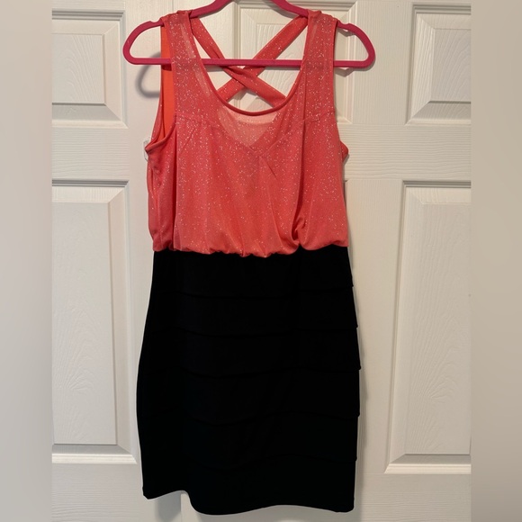 Enfocus Studio | Dresses | Enfocus Women Peach And Black Formal Dress ...